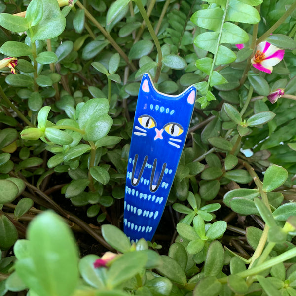 Blue Cat Plant Stick – Junque Drawer Studio
